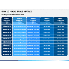 4x9 Table Matrix PowerPoint Template and Google Slides Theme