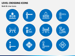 Level Crossing Icons for PowerPoint and Google Slides - PPT Slides