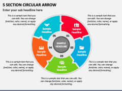 5 Section Circular Arrow PowerPoint Template and Google Slides Theme