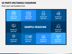 10 Parts Rectangle Diagram PowerPoint Template - PPT Slides