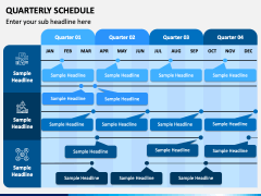 Quarterly Schedule PowerPoint and Google Slides Template - PPT Slides