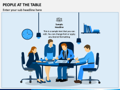 People at Table PowerPoint and Google Slides Template - PPT Slides