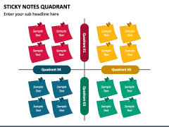 Sticky Notes Quadrant PowerPoint and Google Slides Template - PPT Slides