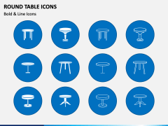 Round Table Icons for PowerPoint and Google Slides - PPT Slides