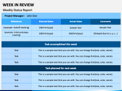 Week in Review PowerPoint and Google Slides Template - PPT Slides