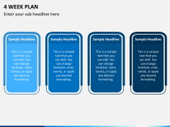 4 Week Plan PowerPoint Template - PPT Slides