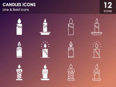 Candles Icons for PowerPoint and Google Slides - PPT Slides