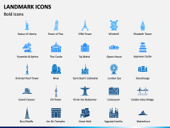 Landmark Icons for PowerPoint and Google Slides - PPT Slides