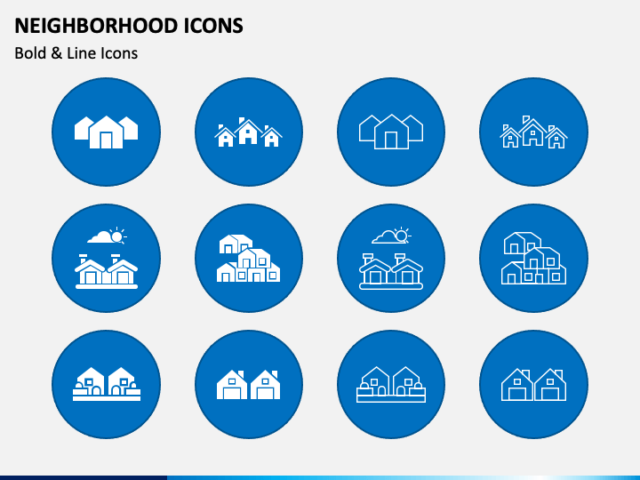Neighborhood Icons for PowerPoint and Google Slides - PPT Slides