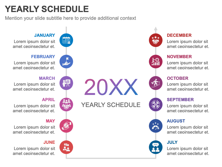 Yearly Schedule PowerPoint and Google Slides Template - PPT Slides