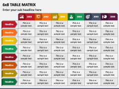 6x8 Table Matrix PowerPoint Template and Google Slides Theme