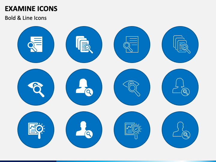 Examine Icons PowerPoint Template and Google Slides Theme