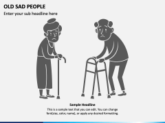 Old Sad People Illustration for PowerPoint and Google Slides - PPT Slides