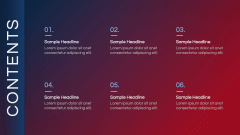 Blue Red Presentation for PowerPoint and Google Slides - PPT Slides