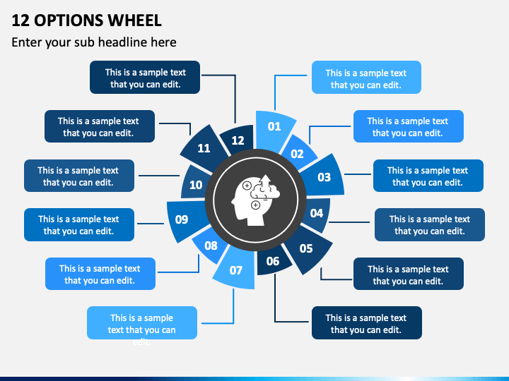 12 Options Wheel PowerPoint Template and Google Slides Theme