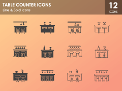Table Counter Icons for PowerPoint and Google Slides - PPT Slides
