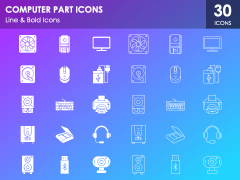 Computer Part Icons for PowerPoint and Google Slides - PPT Slides