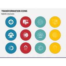 Digital Transformation Icons PowerPoint Template - PPT Slides