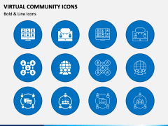 Virtual Community Icons for PowerPoint and Google Slides - PPT Slides