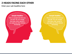 2 Heads Facing Each Other for PowerPoint and Google Slides - PPT Slides