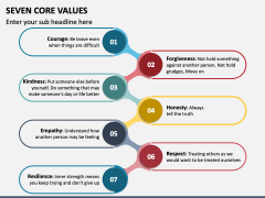 Seven Core Values PowerPoint and Google Slides Template - PPT Slides