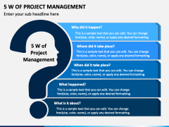 5W of Project Management PowerPoint and Google Slides Template - PPT Slides