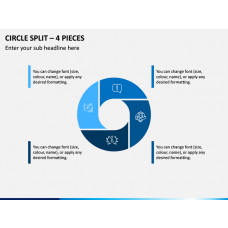 Rectangle Split In 4 Pieces PowerPoint Template - PPT Slides