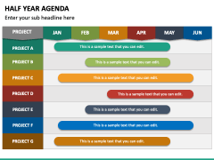 Half Year Agenda PowerPoint and Google Slides Template - PPT Slides