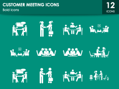 Customer Meeting Icons for PowerPoint and Google Slides - PPT Slides
