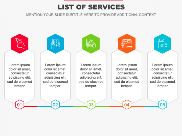 List of Services PowerPoint and Google Slides Template - PPT Slides