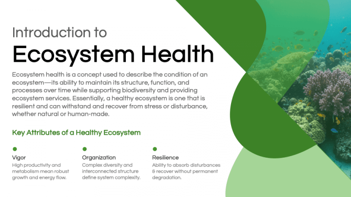 Ecosystem Health PowerPoint and Google Slides Template - PPT Slides