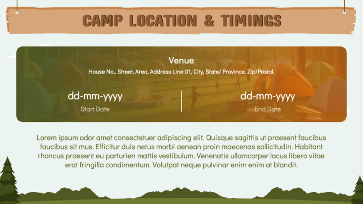 Free - Summer Camp Theme for PowerPoint and Google Slides - PPT Slides