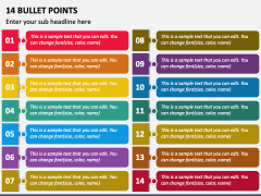 14 Bullet Points PowerPoint Template and Google Slides Theme