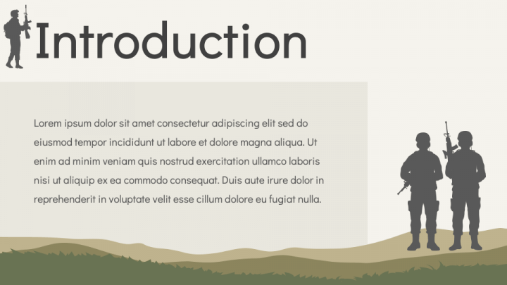 Free - Army Background Theme for PowerPoint and Google Slides - PPT Slides