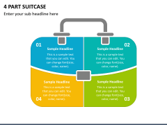 4 Part Suitcase PowerPoint Template - PPT Slides