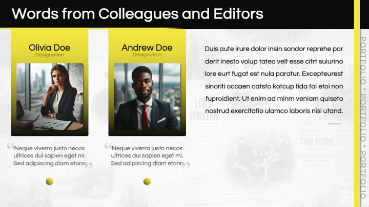 Free - Journalist Portfolio PowerPoint and Google Slides Template - PPT ...
