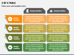2 By 4 Table for PowerPoint and Google Slides - PPT Slides