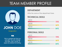 Team Member Profile PowerPoint and Google Slides Template - PPT Slides