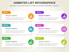 Animated List PowerPoint Template and Google Slides Theme