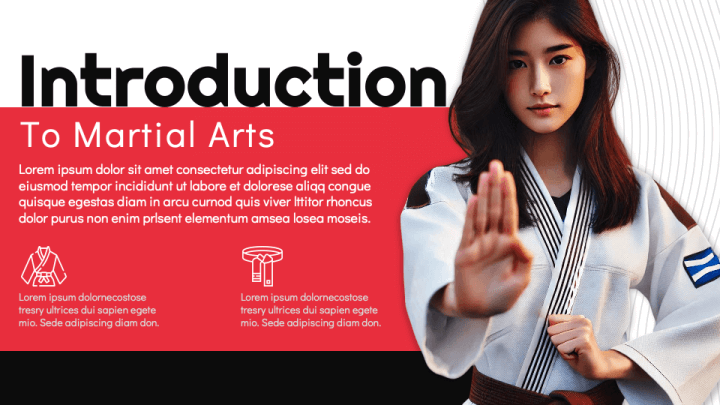 Free - Martial Arts Theme for PowerPoint and Google Slides - PPT Slides