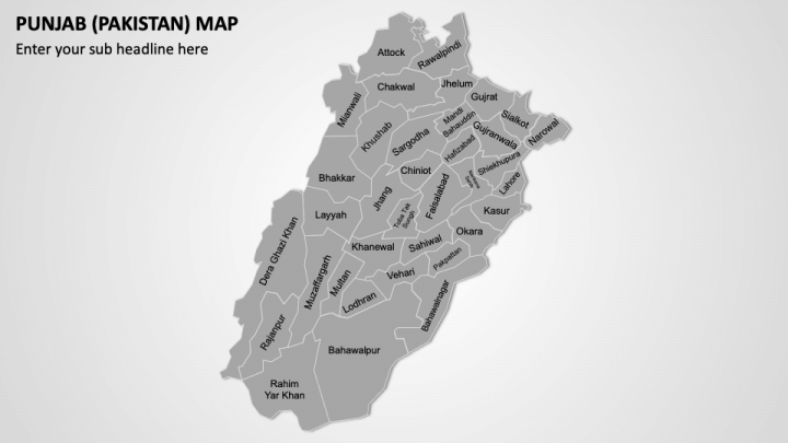 Punjab (Pakistan) Map for PowerPoint and Google Slides - PPT Slides