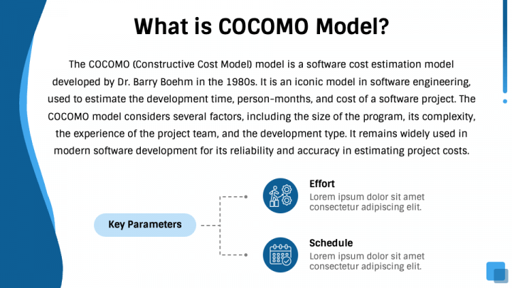 COCOMO Model PowerPoint and Google Slides Template - PPT Slides