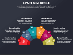 6 Part Semi Circle for PowerPoint and Google Slides - PPT Slides