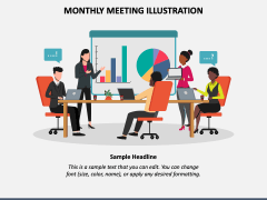 Monthly Meeting Illustration for PowerPoint and Google Slides - PPT Slides