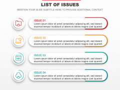List of Issues PowerPoint and Google Slides Template - PPT Slides