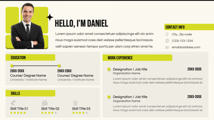 Free - Biography Slides for PowerPoint and Google Slides - PPT Slides