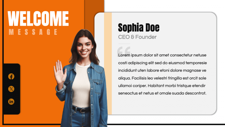 Welcome Message Presentation for PowerPoint and Google Slides Template ...