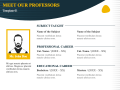 Free - Meet Our Professors PowerPoint Template and Google Slides Theme