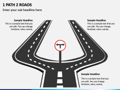 1 Path 2 Roads for PowerPoint and Google Slides - PPT Slides