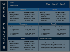 Weekly Planner PowerPoint and Google Slides Template - PPT Slides